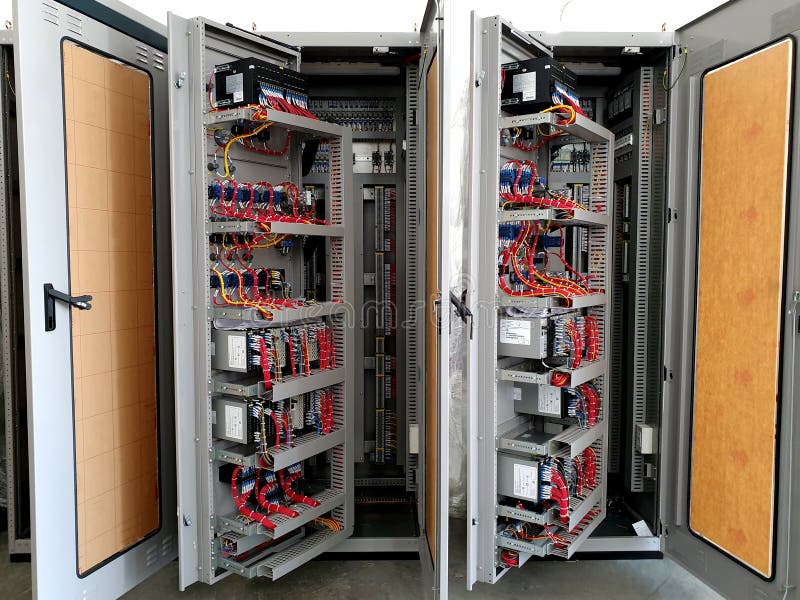 Electrical Bus Bar of MCC Panel Stock Photo - Image of busbar, light ...