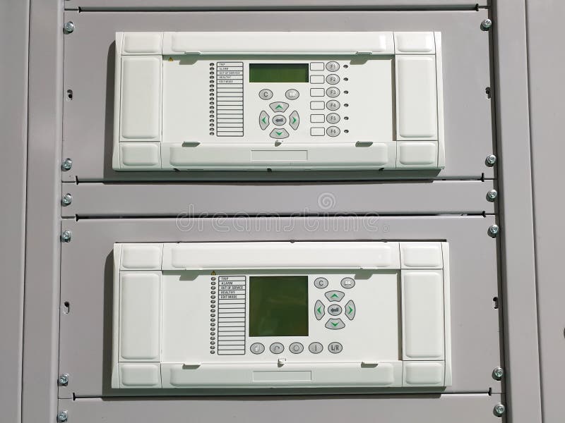 Panel Cutout for the Flush-mounted Protection Relay Installation Stock ...