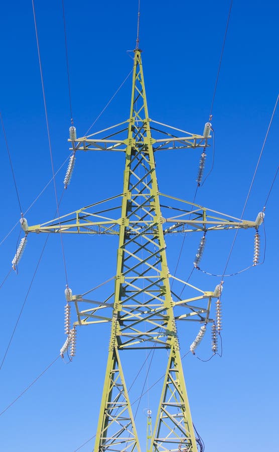 110 kv High voltage tower stock photo. Image of cable - 37091870