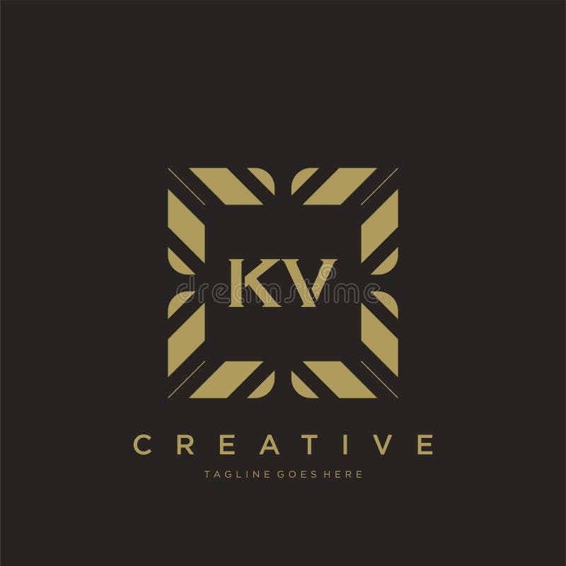 KV Initial Letter Luxury Ornament Monogram Logo Template Vector Stock ...