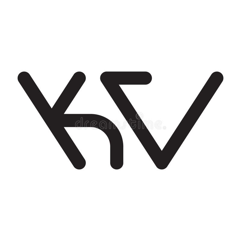 Kv Initial Letter Vector Logo Icon Stock Vector - Illustration of ...