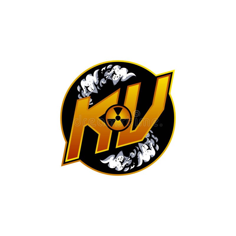 KV Logo Monogram ESport Gaming with Gas Shape Design Stock Vector ...