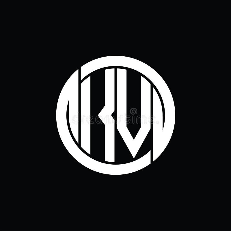 KV Logo Monogram Shield Inside Circle Shape Vector Images Design ...