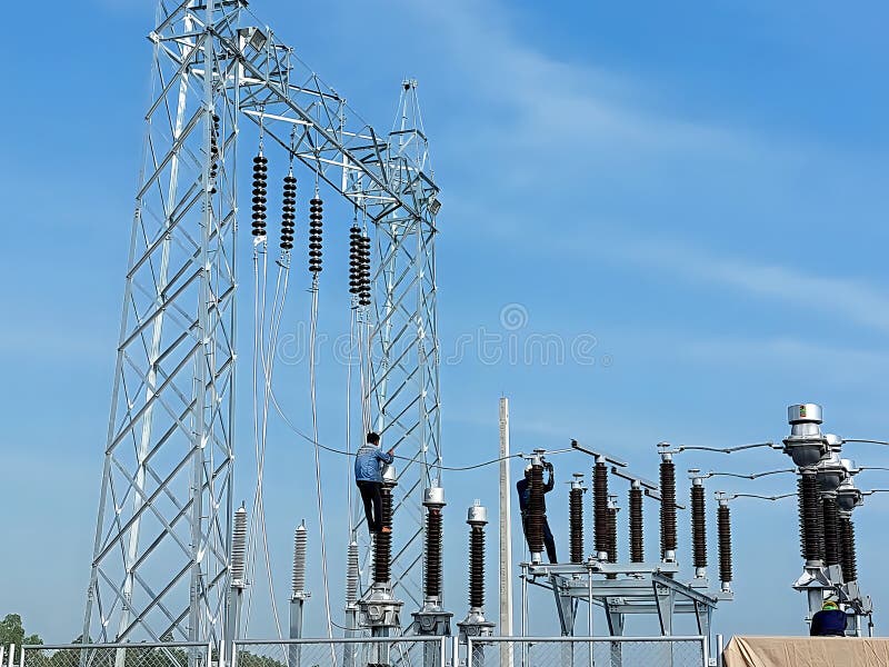 115kv Power Cable Installation Switchyard Stock Photos - Free & Royalty ...