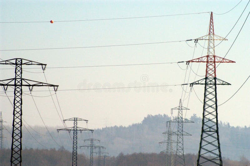 380 Kv Power Line and Power Pole Stock Photo - Image of line, resource ...