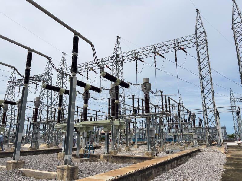 230 KV Power System Switchyard Stock Image - Image of substation ...