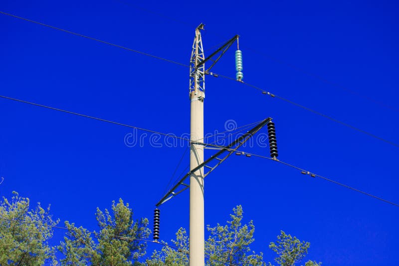 35 KV Power Transmission Line Elements Stock Photo - Image of ...
