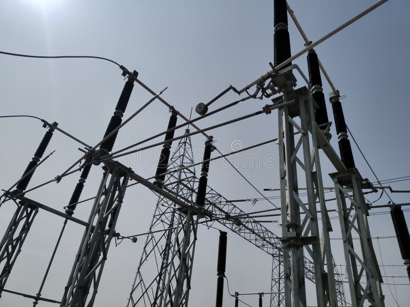 230KV/33KV Switchyard in Noorsar Rajasthan India Stock Image - Image of ...