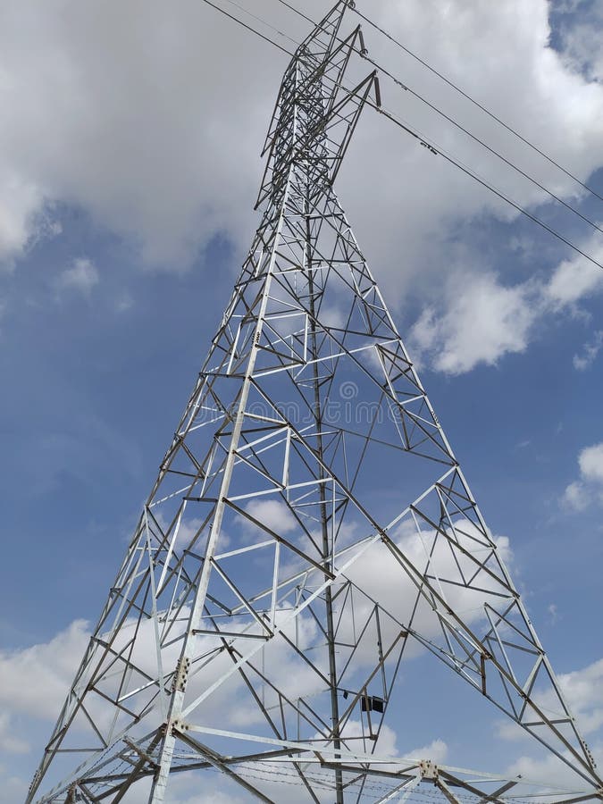 220 KV Transmission Line Tower in Noorsar Rajasthan India Stock Image ...