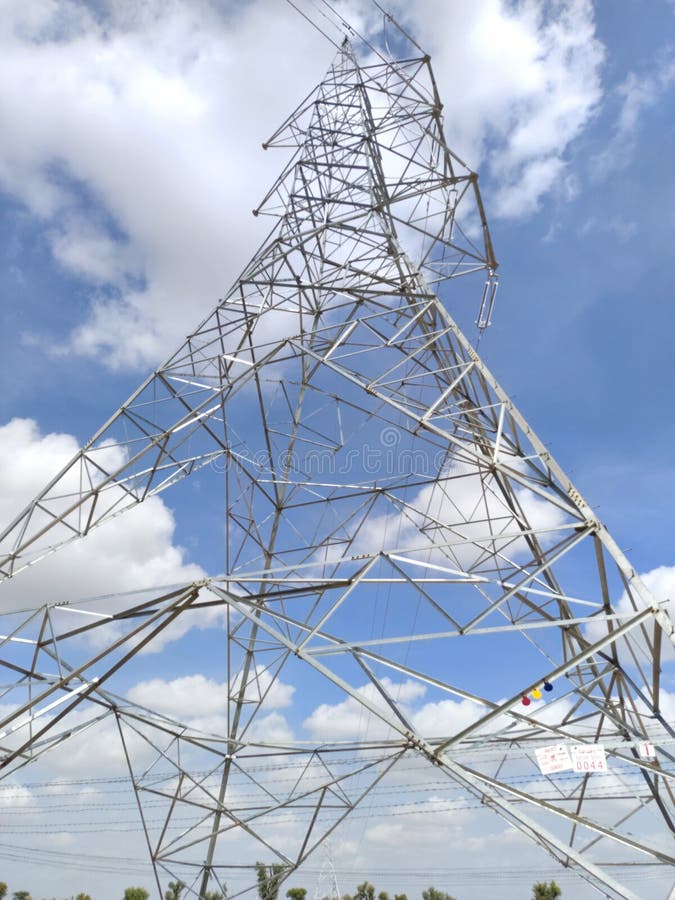 220 KV Transmission Line Tower in Noorsar Rajasthan India Stock Photo ...