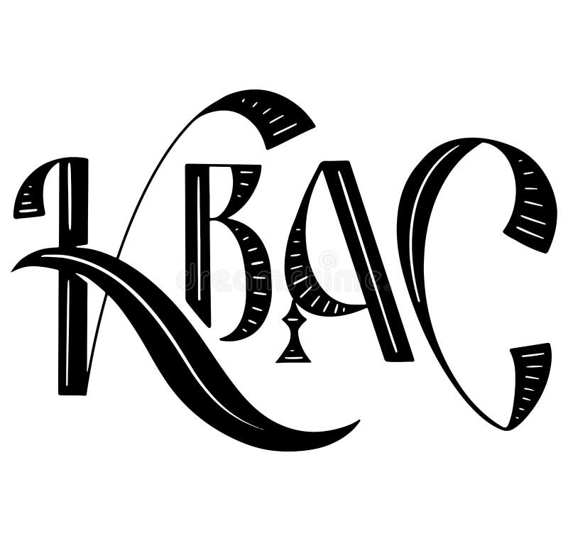 Kvass Vector Illustration with Lettering in Cyrillic Style. Black ...