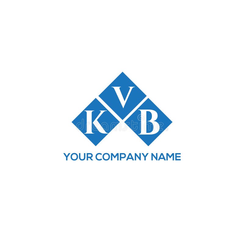 KVB Letter Logo Design on White Background. KVB Creative Initials ...