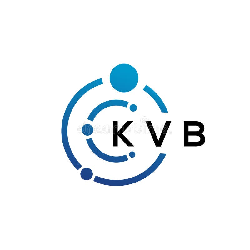 KVB Letter Technology Logo Design on White Background. KVB Creative ...