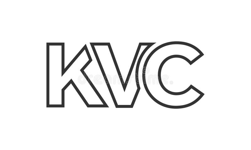 KVC Logo Design Template with Strong and Modern Bold Text. Initial ...