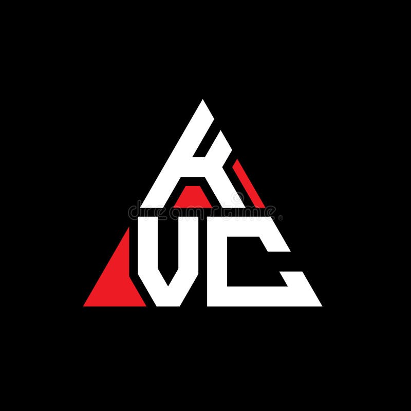 KVC Triangle Letter Logo Design with Triangle Shape. KVC Triangle Logo ...