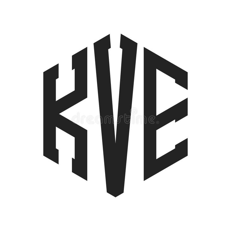 KVE Logo Design. Initial Letter KVE Monogram Logo Using Hexagon Shape ...