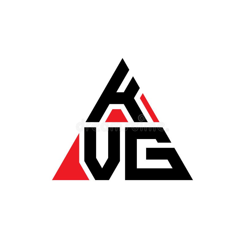 KVG Triangle Letter Logo Design with Triangle Shape. KVG Triangle Logo ...