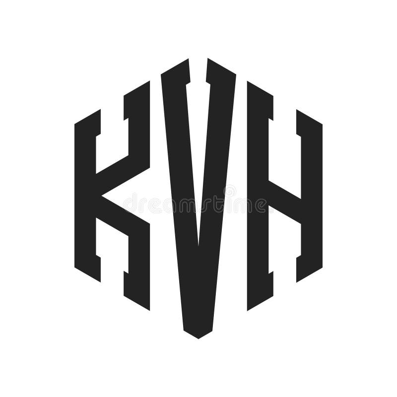 KVH Logo Design. Initial Letter KVH Monogram Logo Using Hexagon Shape ...