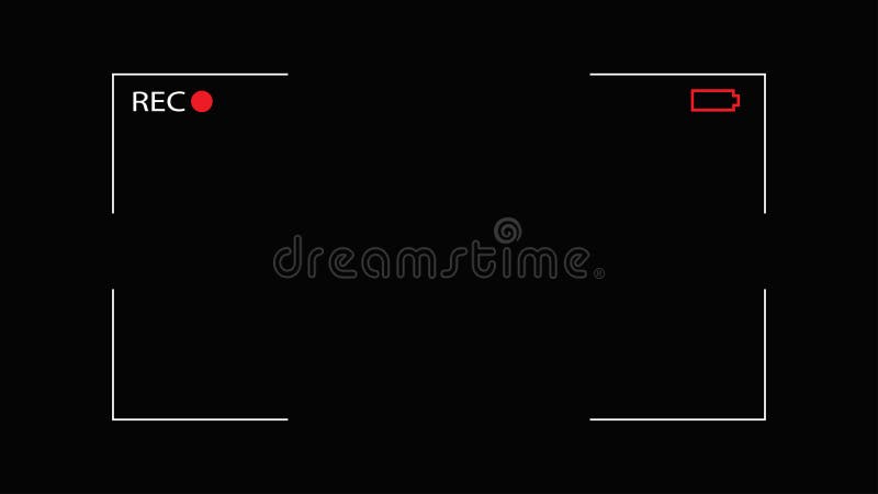 Record Video in Digital Video. Record Signal, Frame and Low Battery ...