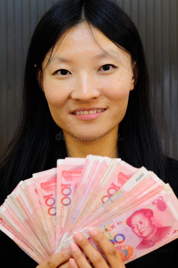 Kvinna och pengar fotografering för bildbyråer. Bild av anläggning ...
