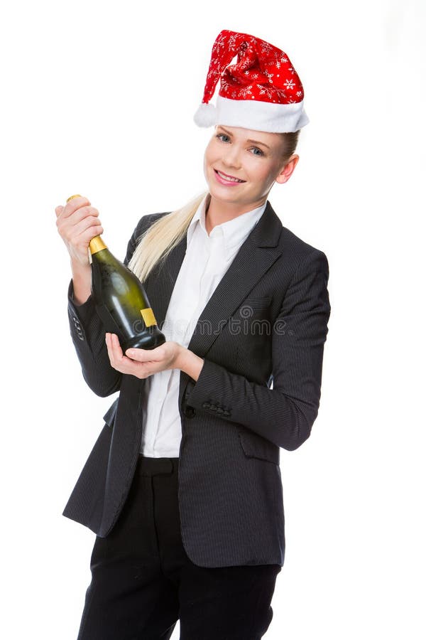 Kvinnliga Chefer Som Firar Jul Fotografering för Bildbyråer - Bild av ...