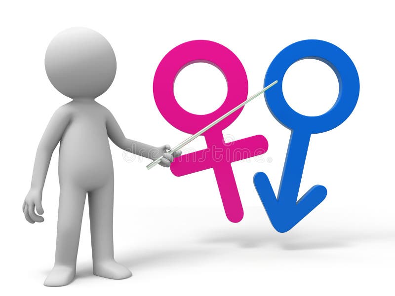 Kvinnligt Och Manligt Symbol Stock Illustrationer - Illustration av män ...
