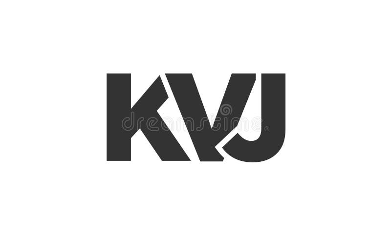KVJ Logo Design Template with Strong and Modern Bold Text. Initial ...