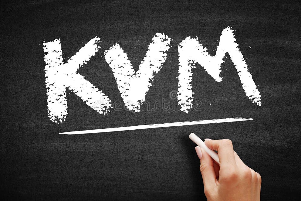 KVM - Keyboard Video and Mouse Acronym, Technology Concept on ...