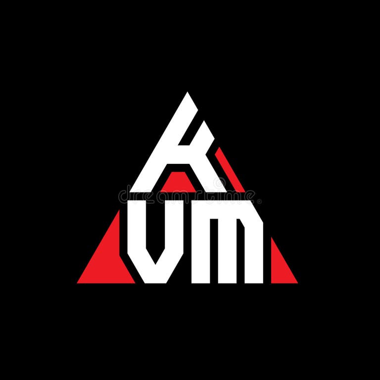 KVM Triangle Letter Logo Design with Triangle Shape. KVM Triangle Logo ...