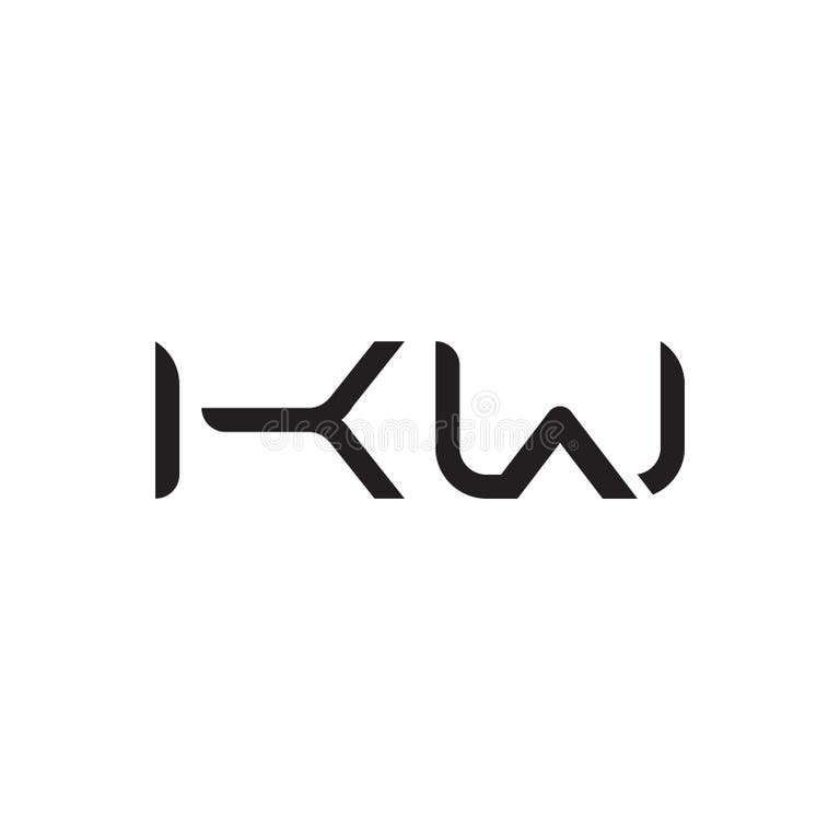 Kw Initial Letter Vector Logo Icon Stock Vector - Illustration of type ...