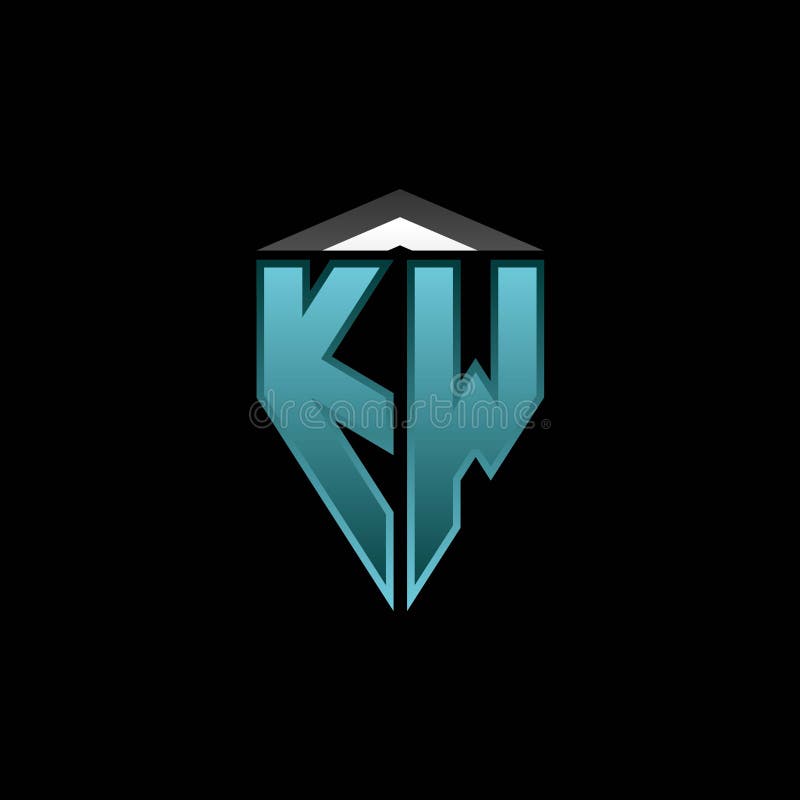 KW Logo Shield Blue Light Style Design Stock Vector - Illustration of ... KW Logo Shield Blue Light Style Design Stock Vector - Illustration of ...
