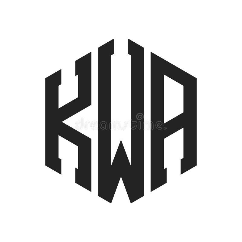 KWA Logo Design. Initial Letter KWA Monogram Logo Using Hexagon Shape ...