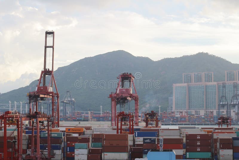 A Kwai Tsing Container Terminals , July 2014 Editorial Image - Image of ...
