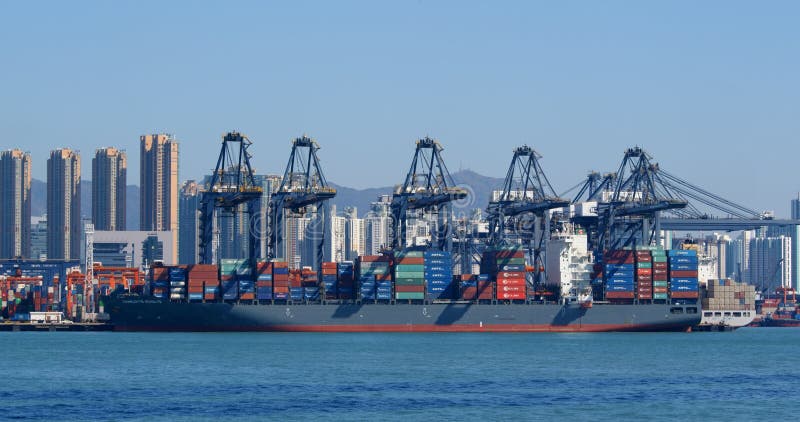 Kwai Tsing Container Terminals Editorial Photo - Image of export ...