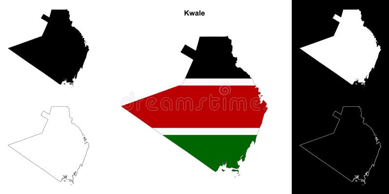 Kwale outline map stock vector. Illustration of area - 356531042