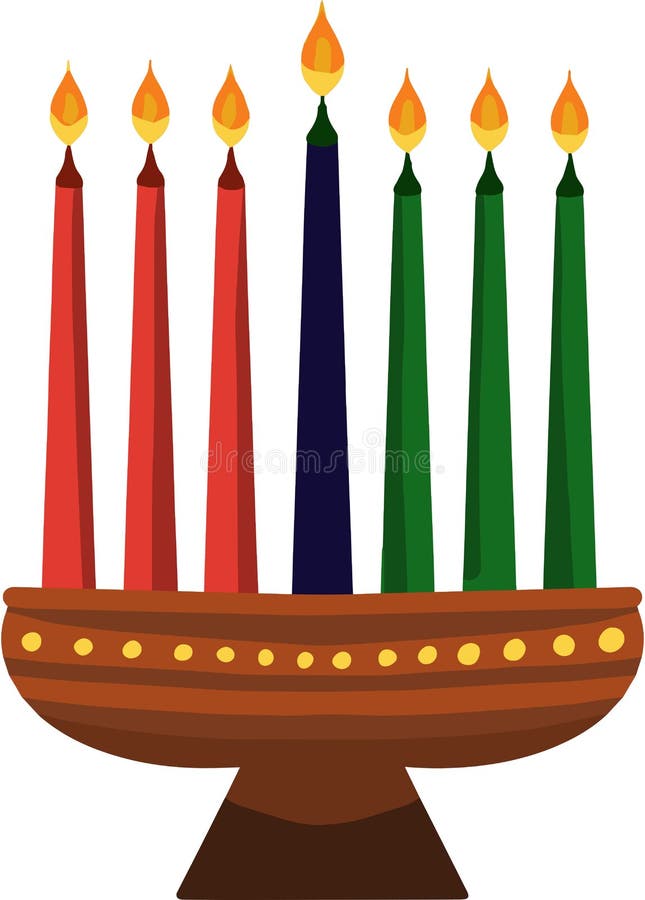 Kwanzaa Kinara and Seven Candles Called Mishumaa Saba for Kwanzaa ...