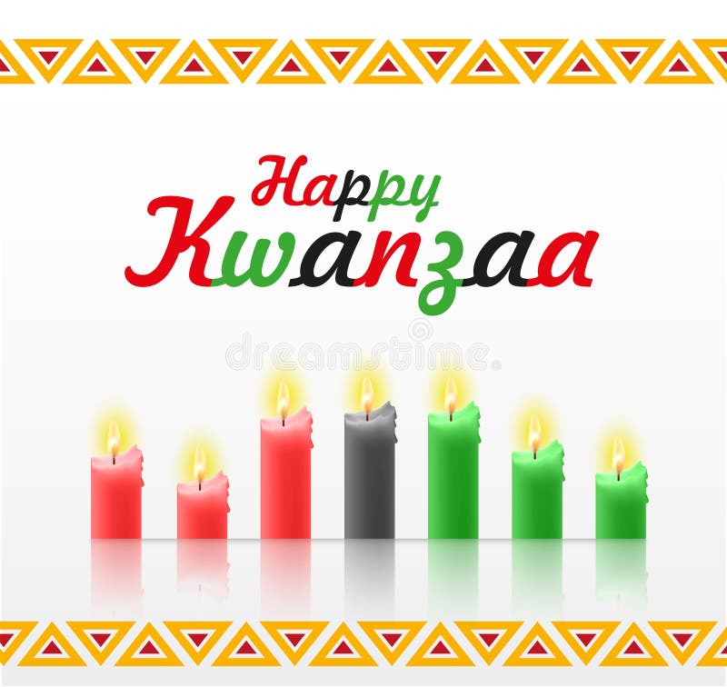 Kwanzaa Seven Candles. African Holiday Symbol Stock Illustration ...