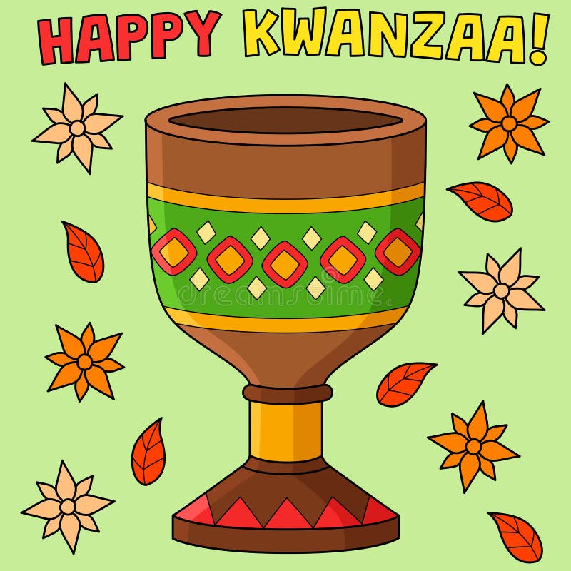 Kwanzaa Unity Cup Colored Cartoon Illustration Stock Vector ...