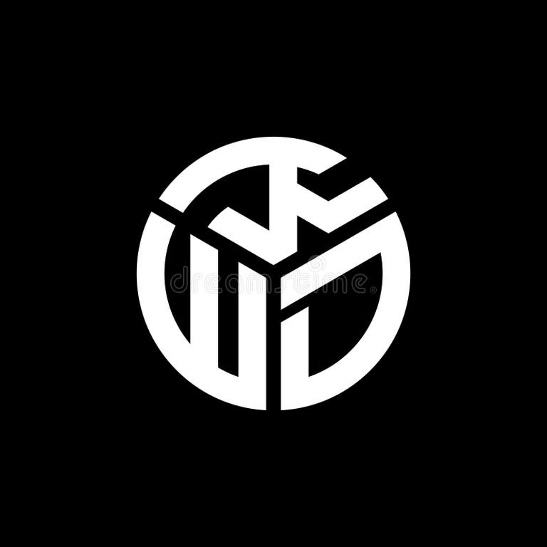 KWD Letter Logo Design on Black Background. KWD Creative Initials ...