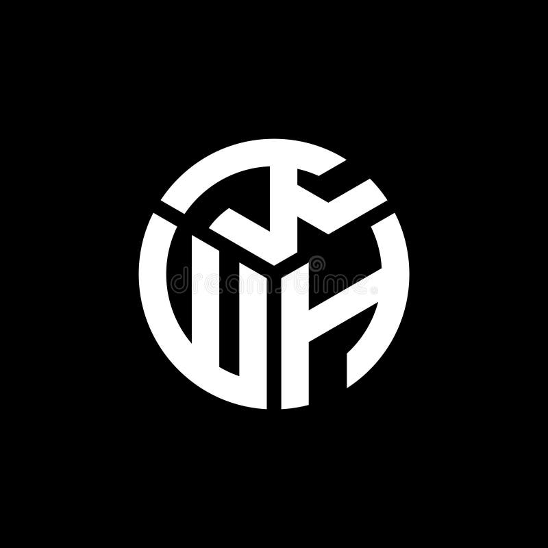KWH Letter Logo Design on Black Background. KWH Creative Initials ...