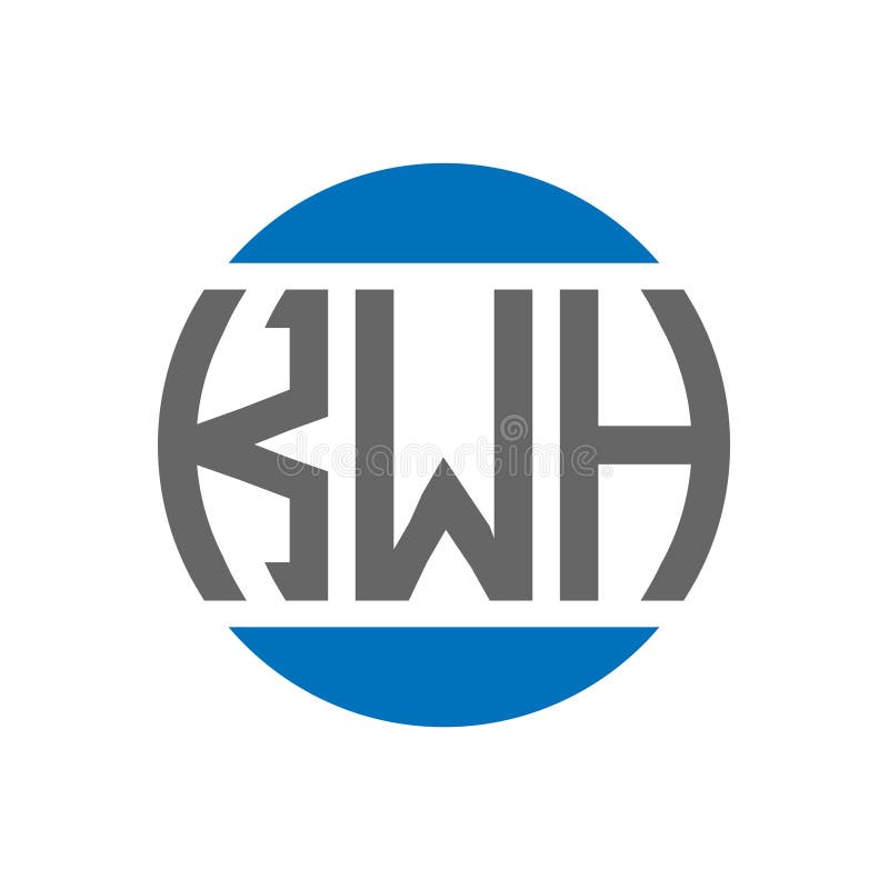 KWH Letter Logo Design on White Background. KWH Creative Initials ...