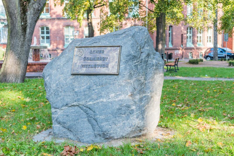 Stone on Cursed Soldiers Square in Kwidzyn Editorial Stock Image ...