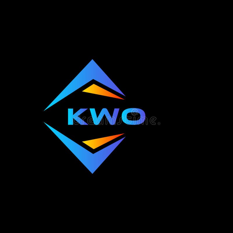 KWO Abstract Technology Logo Design on Black Background. KWO Creative ...