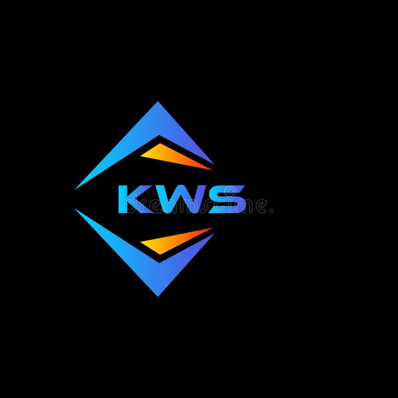 KWS Abstract Technology Logo Design on Black Background. KWS Creative ...