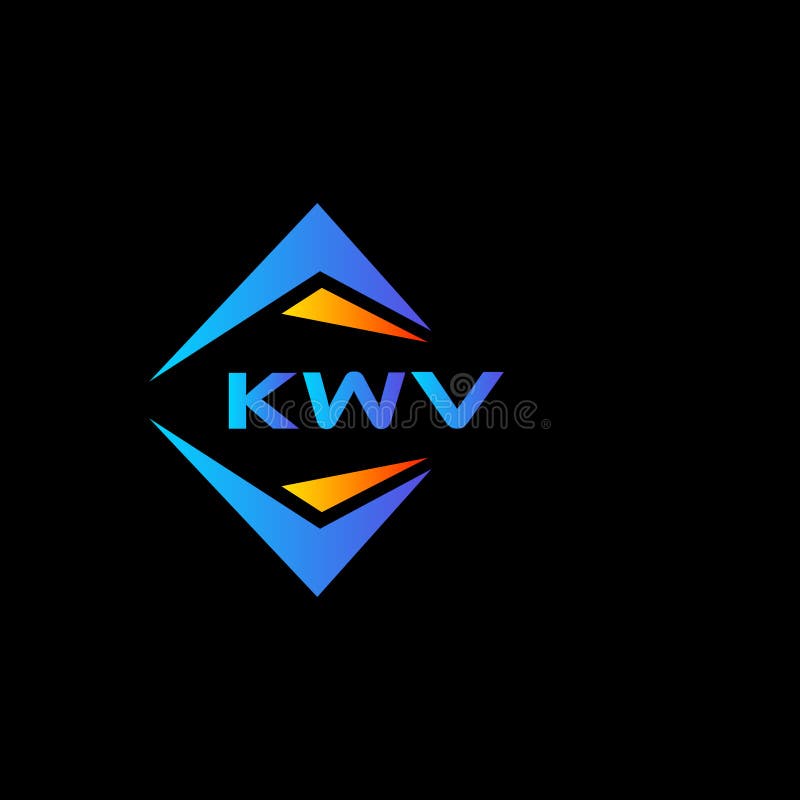 KWV Abstract Technology Logo Design on Black Background. KWV Creative ...