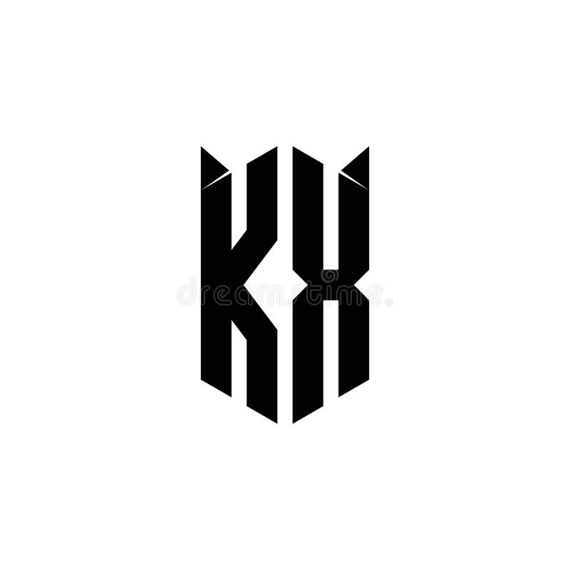 Kx Logo Monogramm Mit Schild Form Designs Vorlage Vektor Abbildung ...