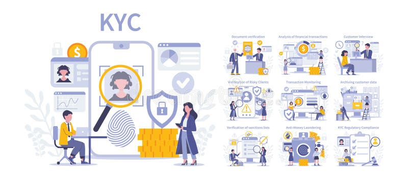 KYC Concept. Flat Vector Illustration. Stock Illustration ...