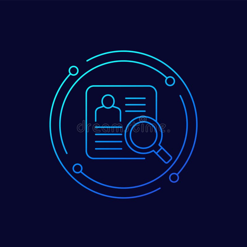 KYC Icon, Know Your Customer, Linear Vector Stock Vector - Illustration ...