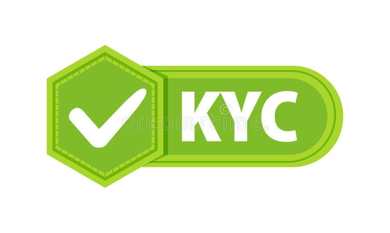 KYC or Know Your Customer Badge with a Check Mark. Label or Sticker ...
