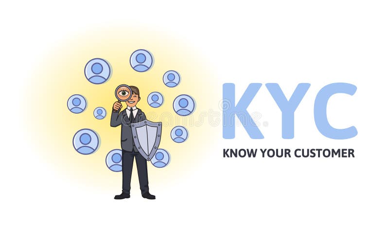 KYC, Know Your Customer. Concept Table with Keywords, Letters and Icons ... KYC, Know Your Customer. Concept Table with Keywords, Letters and Icons ...